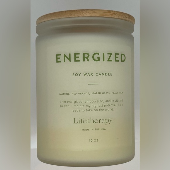 LifeTherapy | Accents | Lifetherapy Energized Soy Candle Jasmine Red Orange Marsh Grass Peach ...